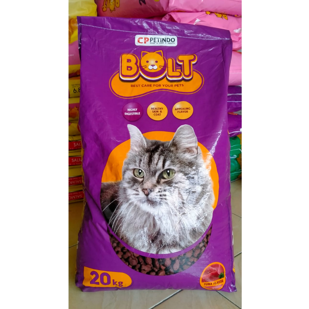 Jual Makanan Kucing Bolt Cat Kibble / Bentuk Ikan 20kg, By Instan ...