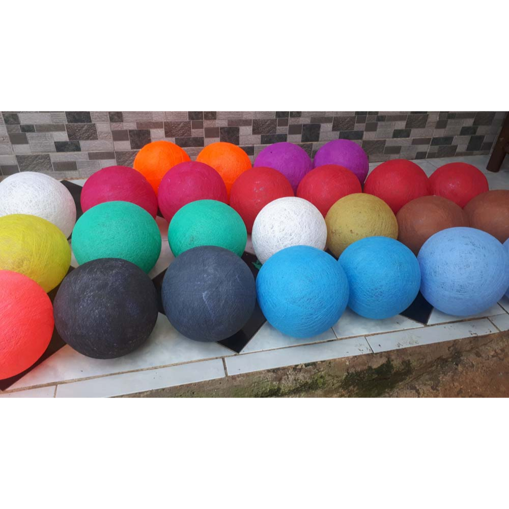 Jual lampion benang ukuran 20 cm untuk dekorasi untuk pelataran rumah ...