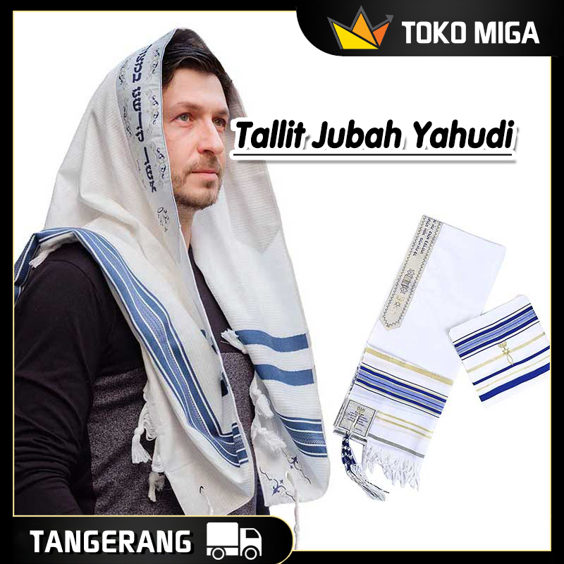 Jual Unisex Israel Tallit Judaism Israel Prayer Scarf Prayer Shawl - 54 ...