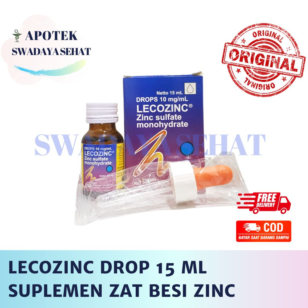 Jual LECOZINC DROP 15 ML Suplemen Zat Besi Anak Diare Bayi Leco Zinc ...