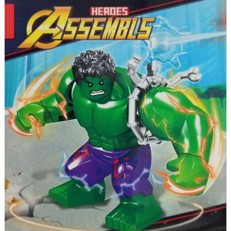 Jual BRICKS HEROES ASSEMBLE FIGURE BIG SPIDERMAN - HULK - THANOS ...