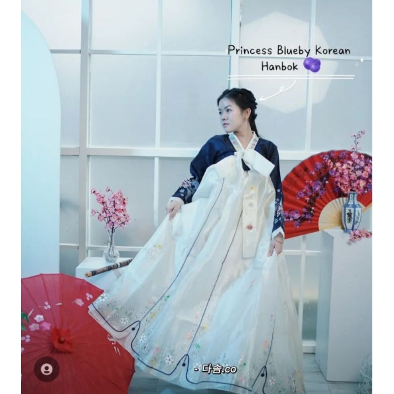 Jual DASOM Princess Blueberry Korean Hanbok Asli Korea // Preloved ...
