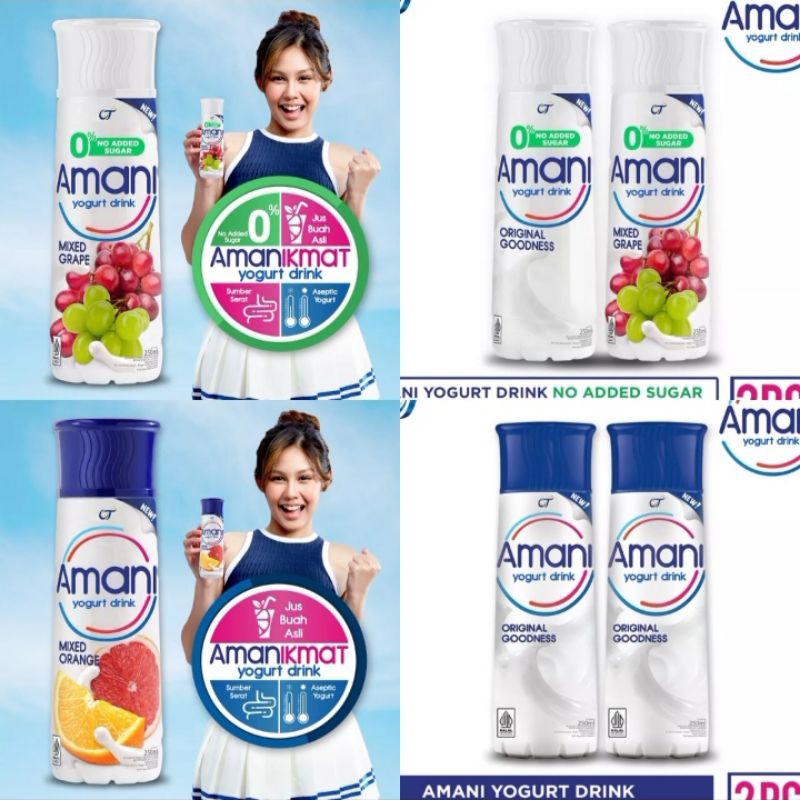 Jual 1 DUS AMANI YOGURT DRINK MIX RASA ISI 12 | Shopee Indonesia