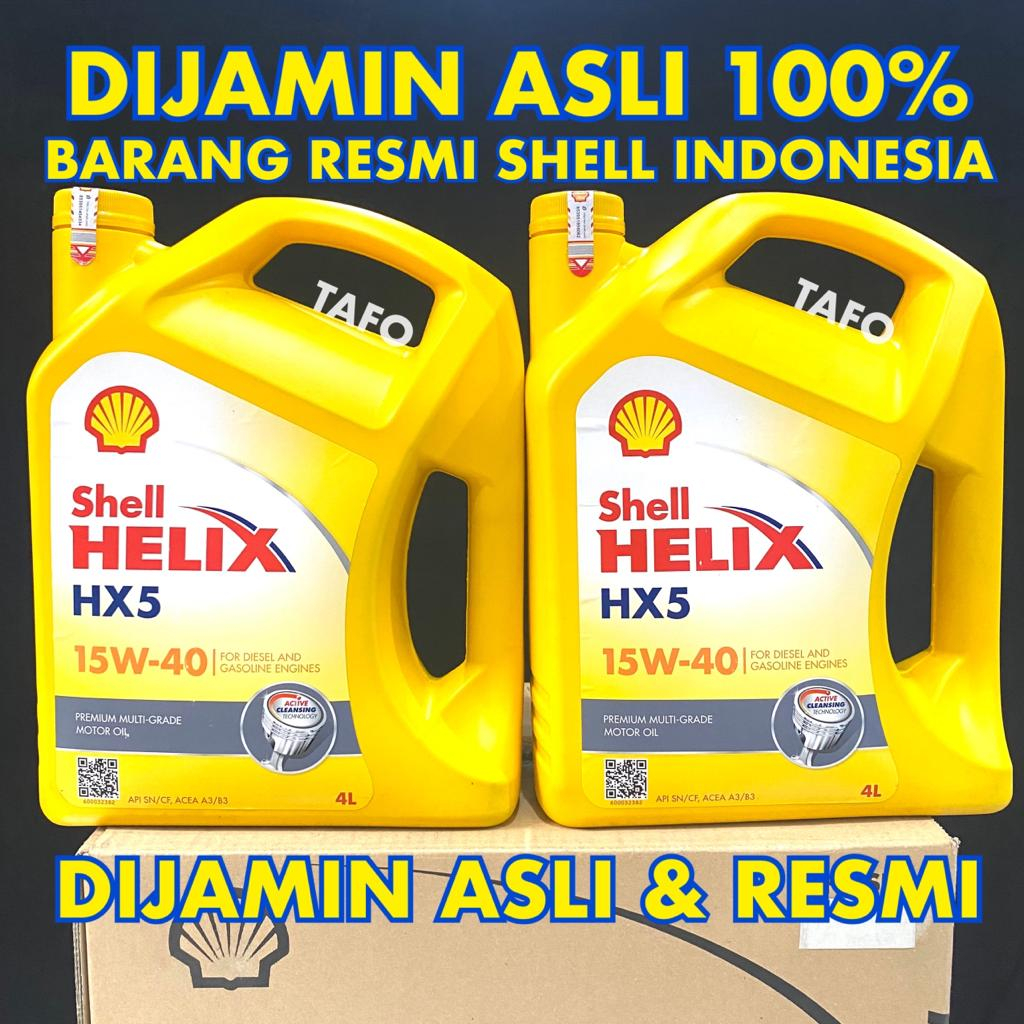 Jual SHELL HX5 15W-40 GALON 4 LITER / SHELL HELIX 15W40 HX-5 4LITER ...