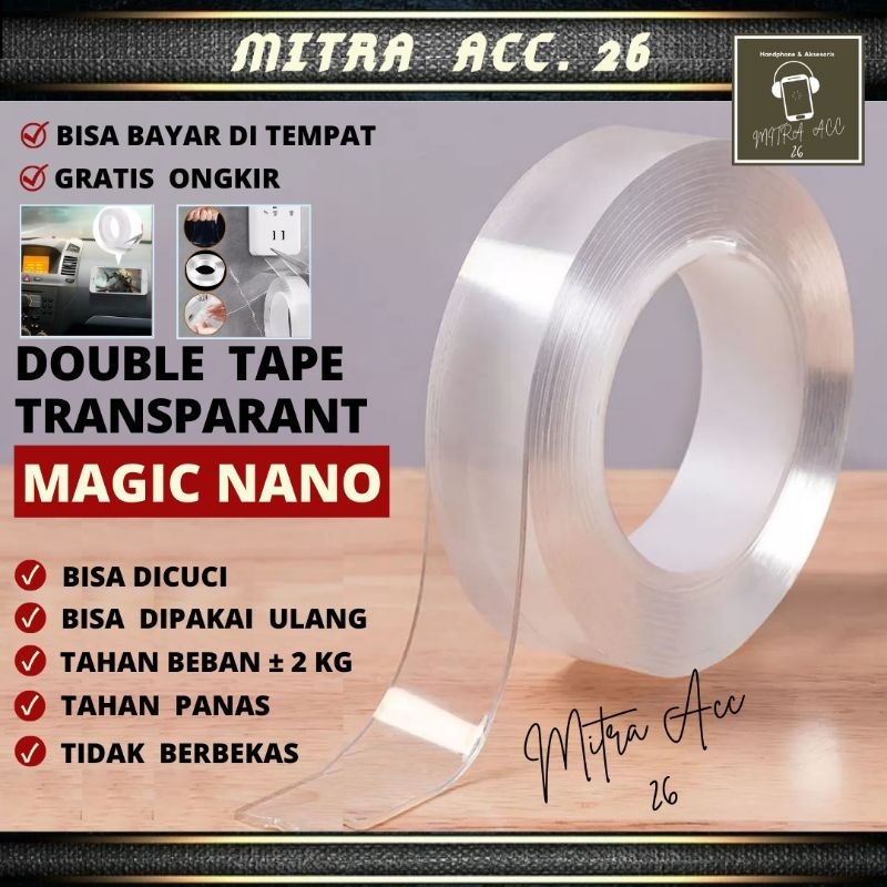 Jual Lem Double / Doble Tape / Double tape Nano Lakban Selotip Isolasi ...