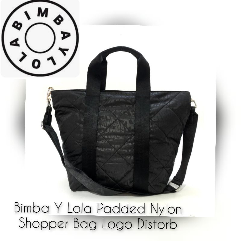 Jual Bim~Ba Y Lola Padded Nylon Shopper Bag Logo Distorb | Shopee Indonesia