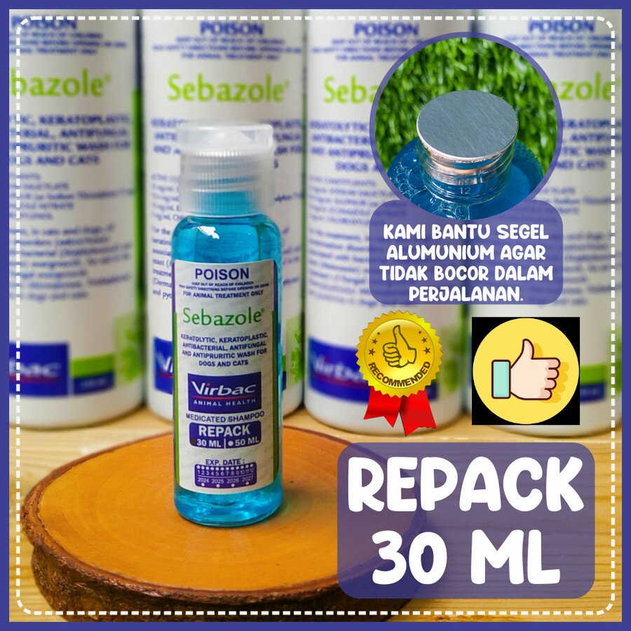 Jual Sebazole Virbac 30ml Shampoo Obat Anti Jamur Sakit Kulit Kucing ...