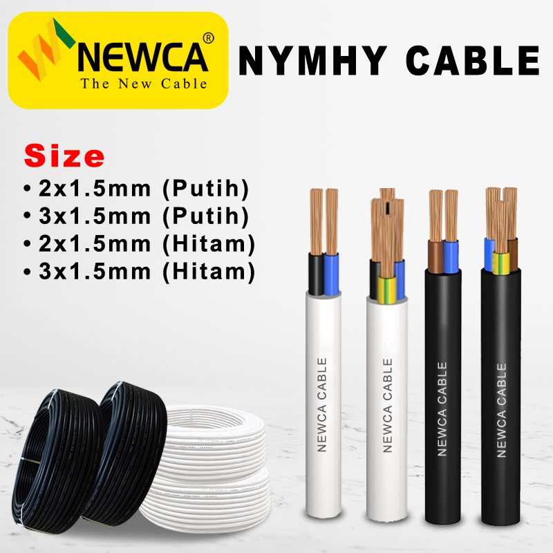 Jual Kabel Listrik NYMHY / Kabel Tembaga Newca 2x1.5mm 3x1.5mm Panjang ...