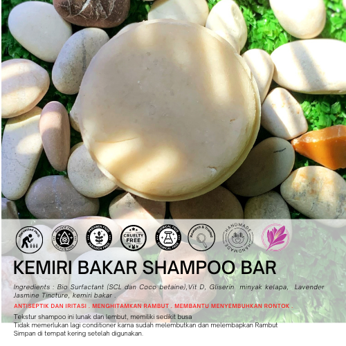 Jual Conditioner shampoo Bar kemiri bakar untuk memperkuat rambut ...