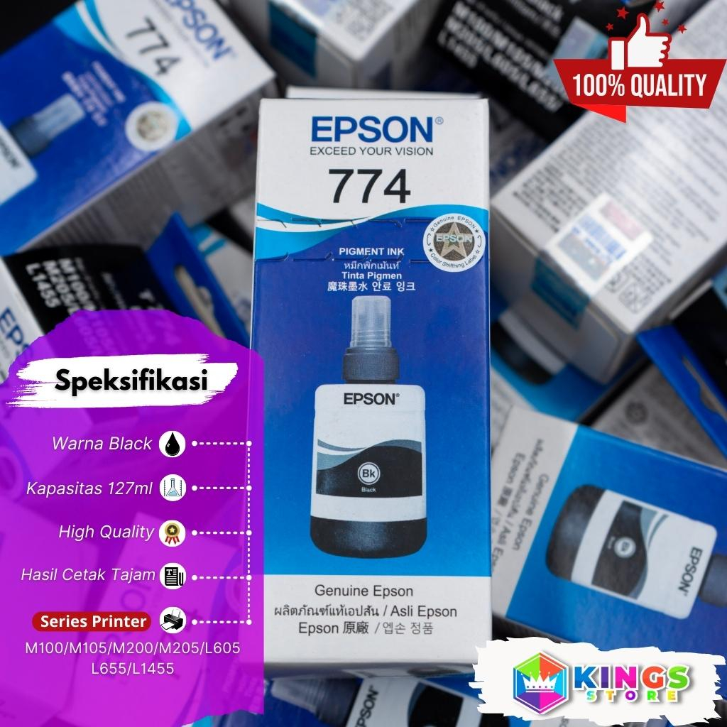 Jual Tinta Epson 774 Black PREMIUM For Printer M100 M105 M200 M205 L605 ...