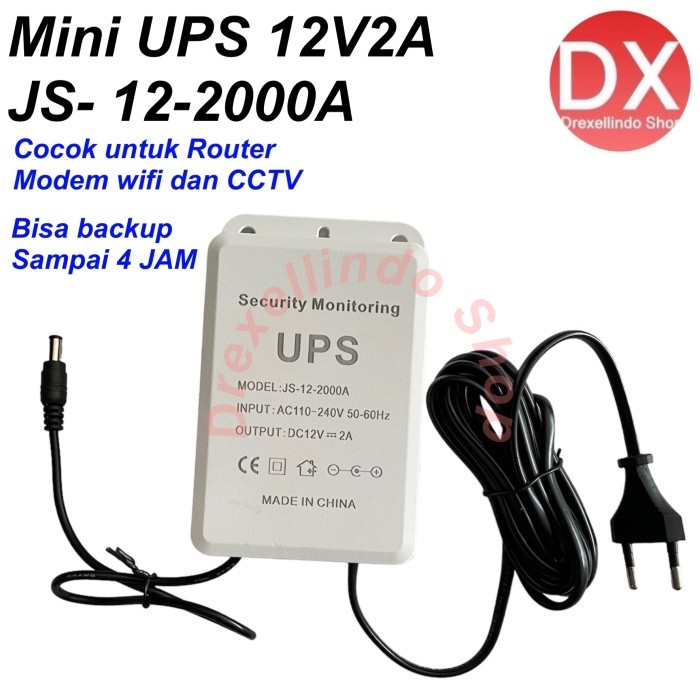 Jual Mini UPS 12V2A backup Router Modem CCTV | Shopee Indonesia
