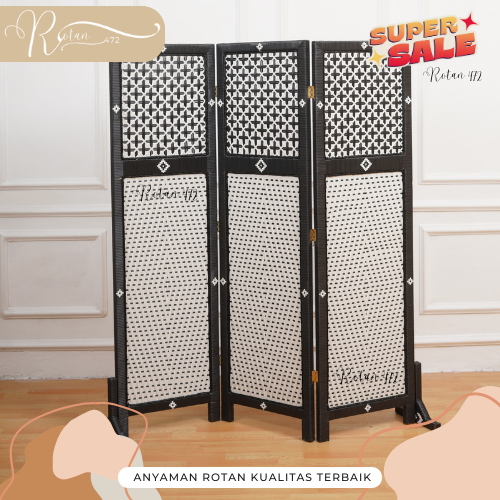 Jual Sketsel Pembatas Ruangan Sekat Kamar Anyam Rotan Sintetis kokoh ...