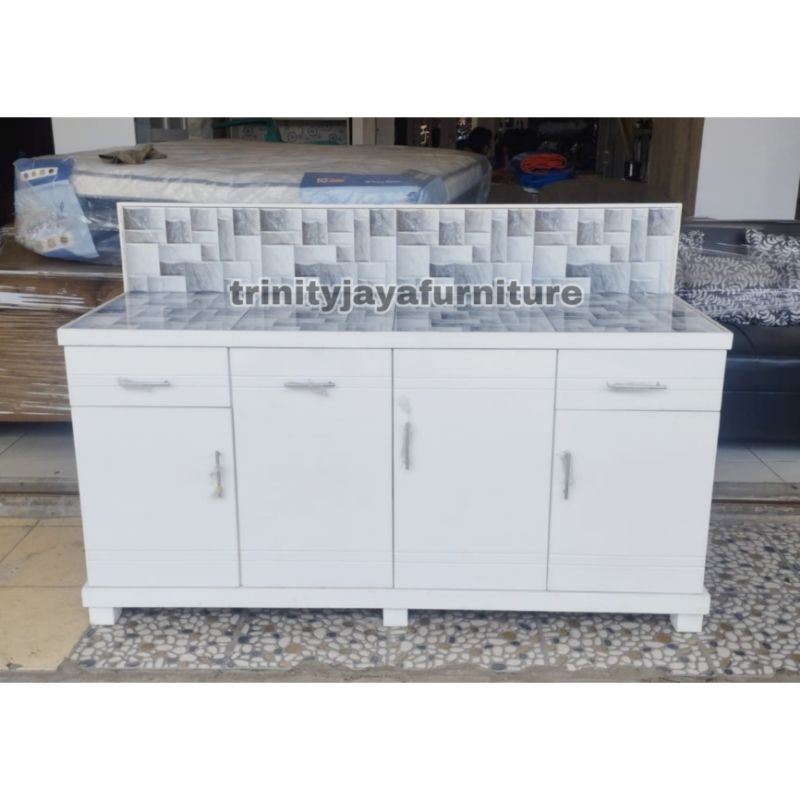 Jual Meja Dapur Meja Kompor Meja Kitchen 4 Pintu Kayu Teack ...