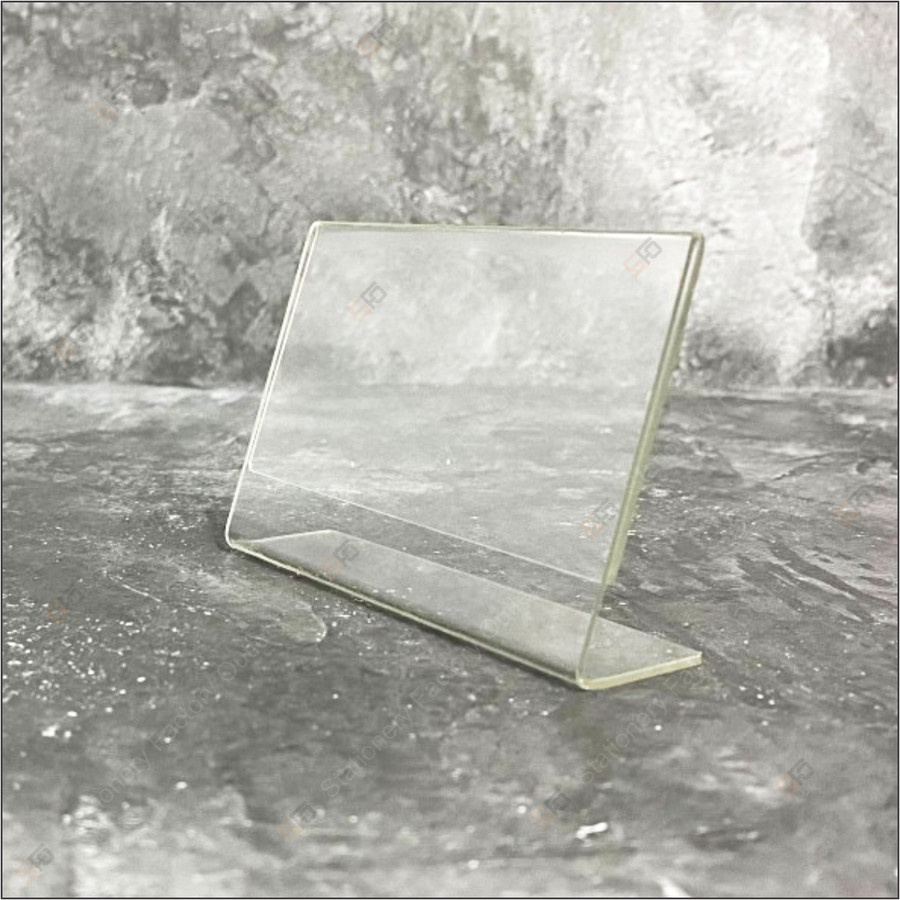 Jual Stand Kartu Nama Acrylic Tipe L - Name Tag Acrylic 6 x 9 CM - SFO ...