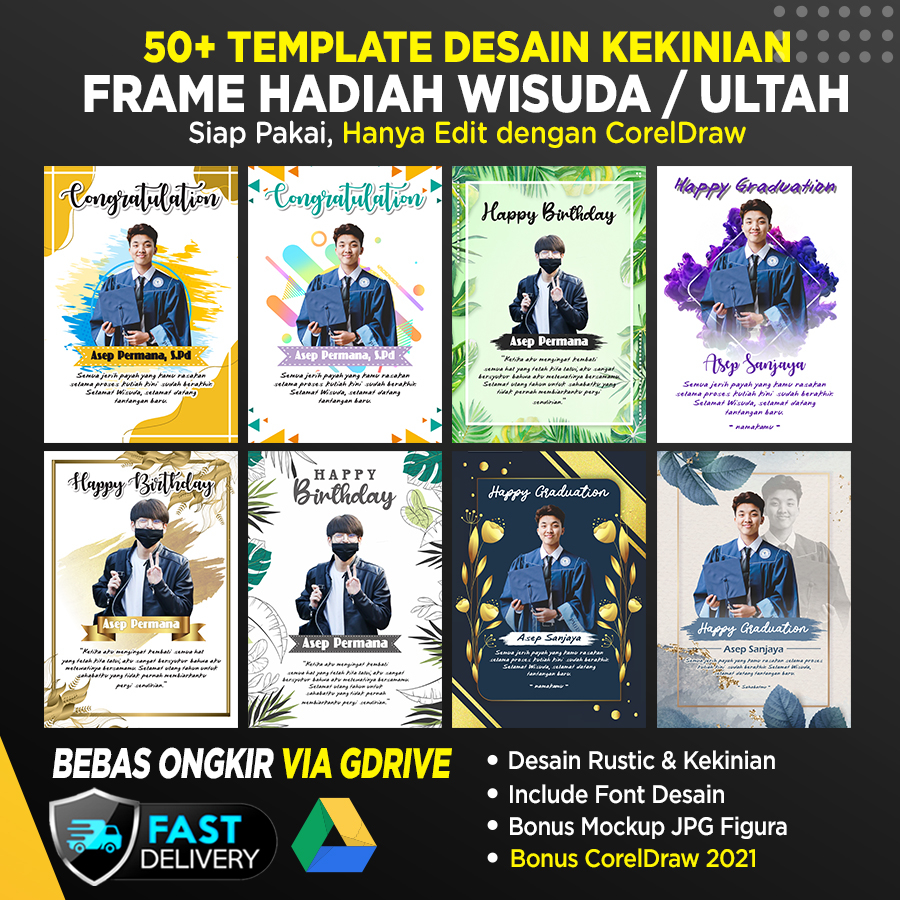 Jual Template Desain Figura Frame Hadiah Wisuda Ulang Tahun CDR ...