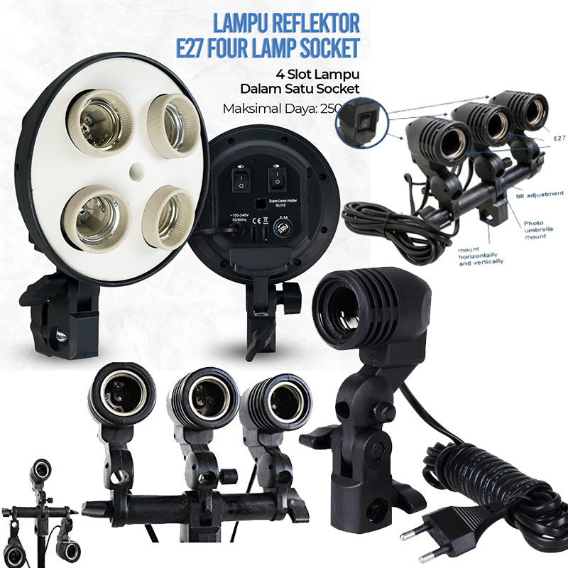 Jual Fitting Lampu Studio Adjustable Lamp Holder Socket E27 | Shopee ...