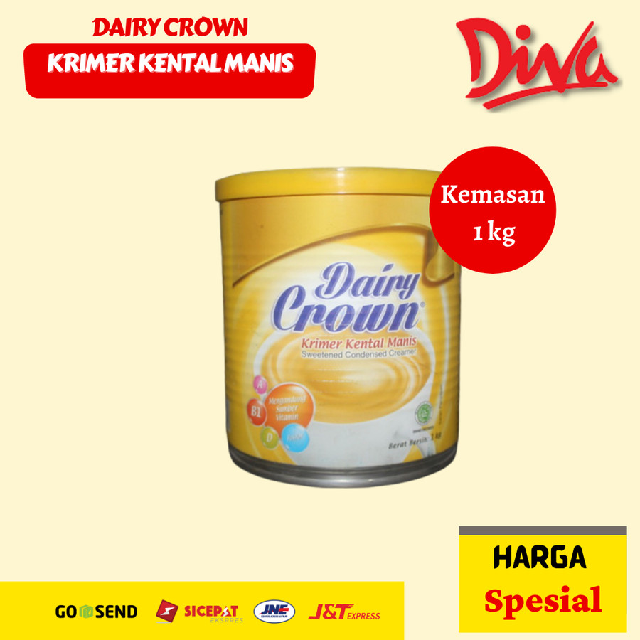 Jual [1kg] Susu Krimer Kental Manis Dairy crown (KALENG) | Shopee Indonesia