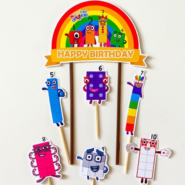 Jual TOPPER NUMBER BLOCK / CAKE TOPPER NUMBER BLOCK / TOPPER KUE NUMBER ...