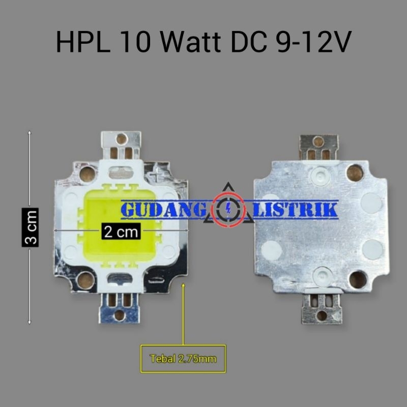 Jual Lampu LED HPL Segi DC 9-12V 10 Watt Super Bright | Shopee Indonesia