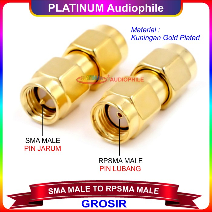 Jual Konektor SMA Male to RPSMA Male I-4 Connector I RF Adapter Modem ...