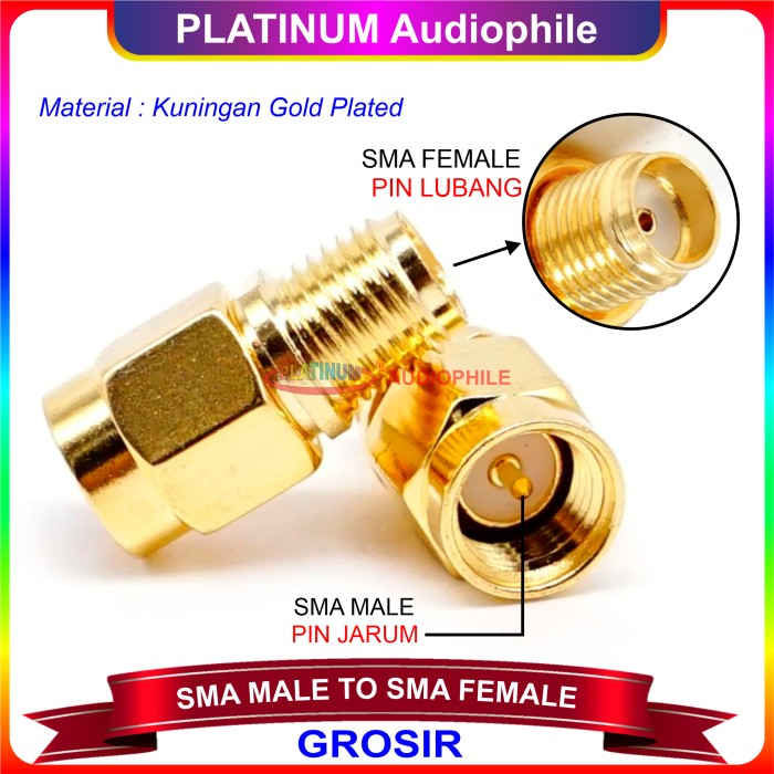Jual Konektor SMA Male to SMA Female I-2 Connector I RF Adapter Modem ...