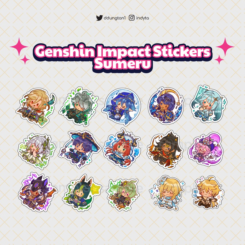 Jual Genshin Impact Die Cut Stickers - Sumeru | Shopee Indonesia