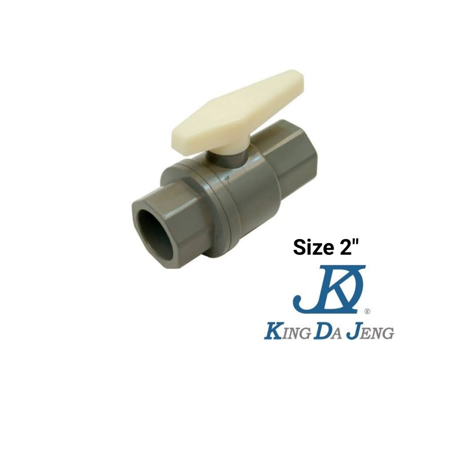 Jual Ball Valve PVC King Da Jeng / Stop Kran Polos Plastik 2" KDJ ...