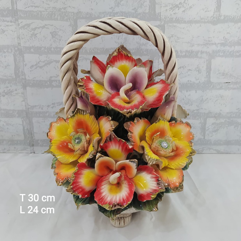 Jual Bunga keranjang keramik Capodimonte | Shopee Indonesia