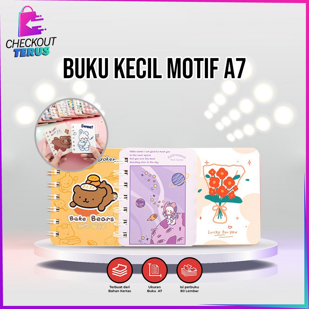 Jual CT A58 Buku Catatan Kartun Memo Kecil A7 80 Lembar Portable Buku ...