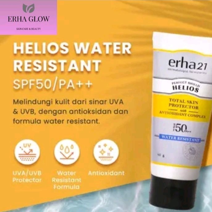 Jual Erha Perfect Shield Helios Water Resistant SPF 50 PA++ 60g- Sunscreen | Shopee Indonesia