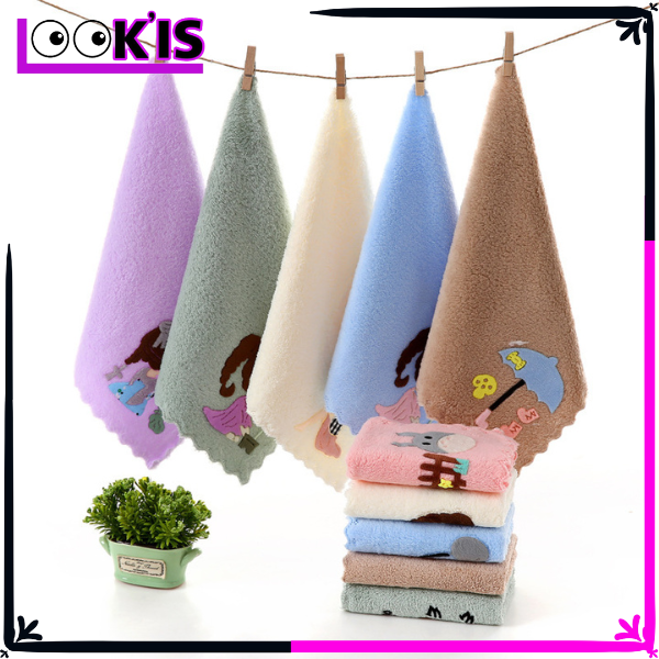 Jual LOOK'IS - Handuk Muka Motif Ukuran 25x25cm Sapu Tangan Bulu Halus ...