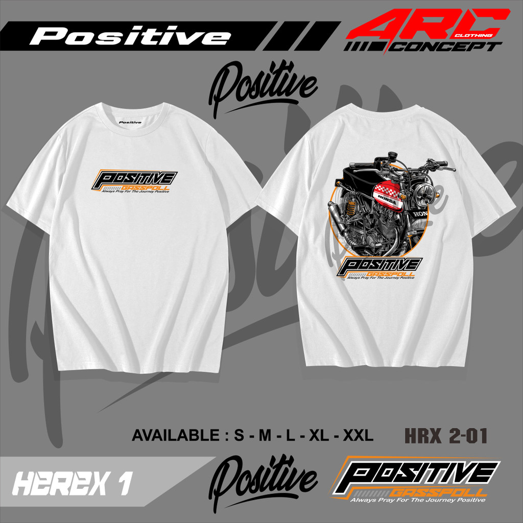 Jual Kaos Honda Gank Classik Baju Herex Motor Honda CB GL Positive Gass Poll | Shopee Indonesia