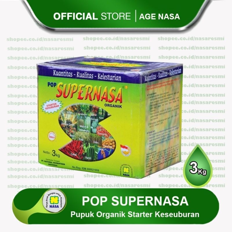 Jual Pupuk Organik POP Supernasa Kemasan 3kg | Shopee Indonesia