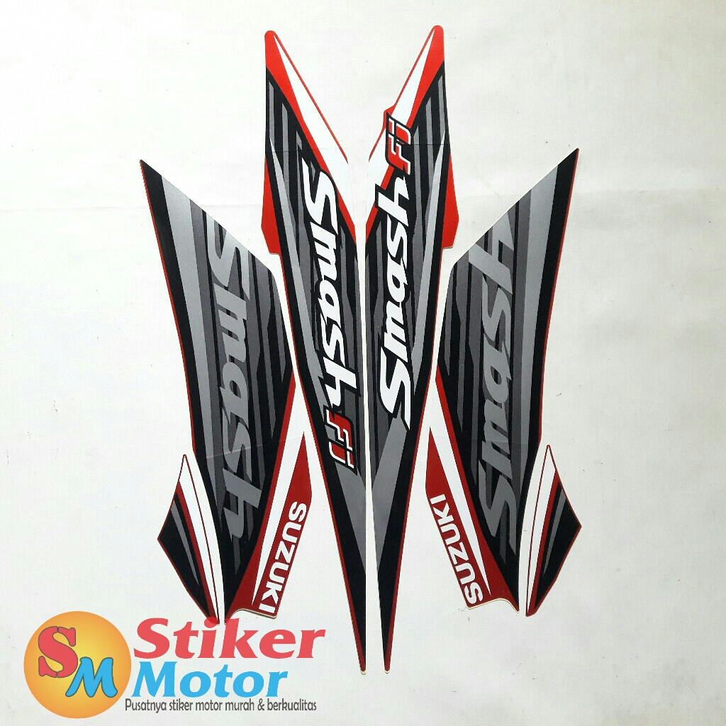 Jual Sticker motor striping suzuki smash fi 2019 merah | Shopee Indonesia
