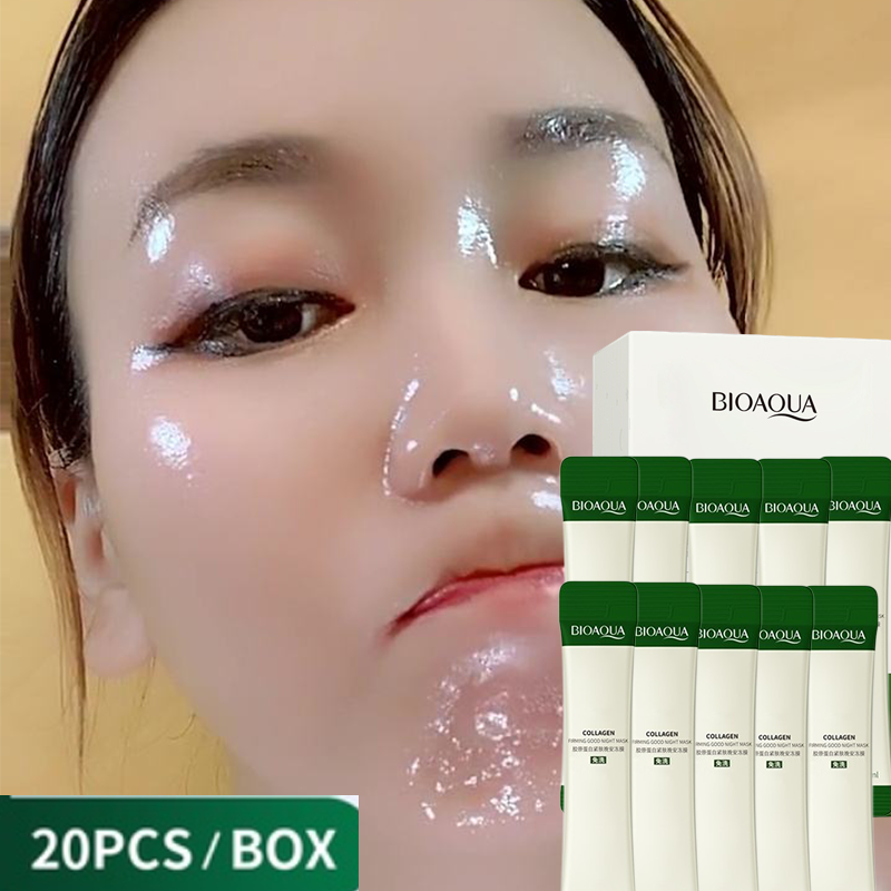 Jual 20Pcs/Box Collagen Gelly Sleep Face Mask Masker Kolagen Pemutih ...