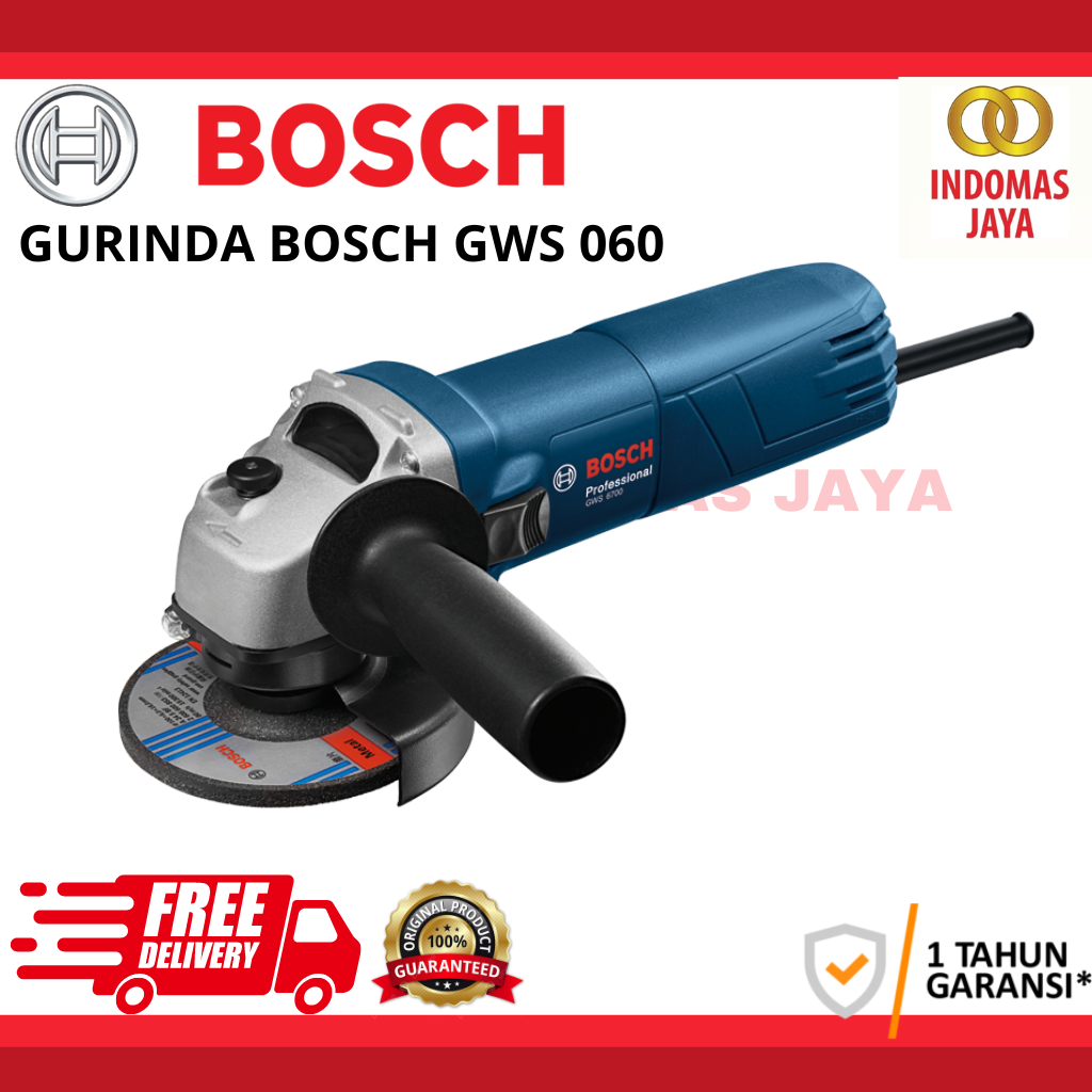 Jual Mesin Gerinda BOSCH GWS 060 / Gerinda Tangan 4" Bosch GWS060 BOSCH ...