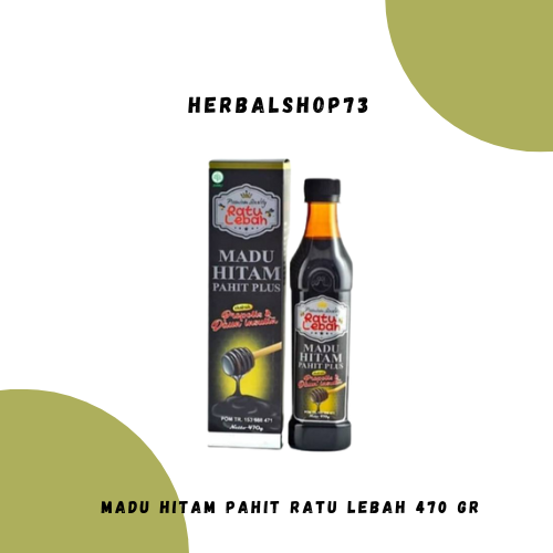 Jual Madu Hitam Pahit Plus Propolis Ratu Lebah isi 470 gram | Shopee ...