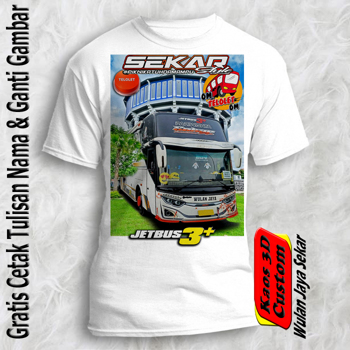 Jual Kaos Bus Wulan Jaya Sekar / Baju Bus Sekar Wulan / Pakaian Bus Klakson Mania Om Basuri ...