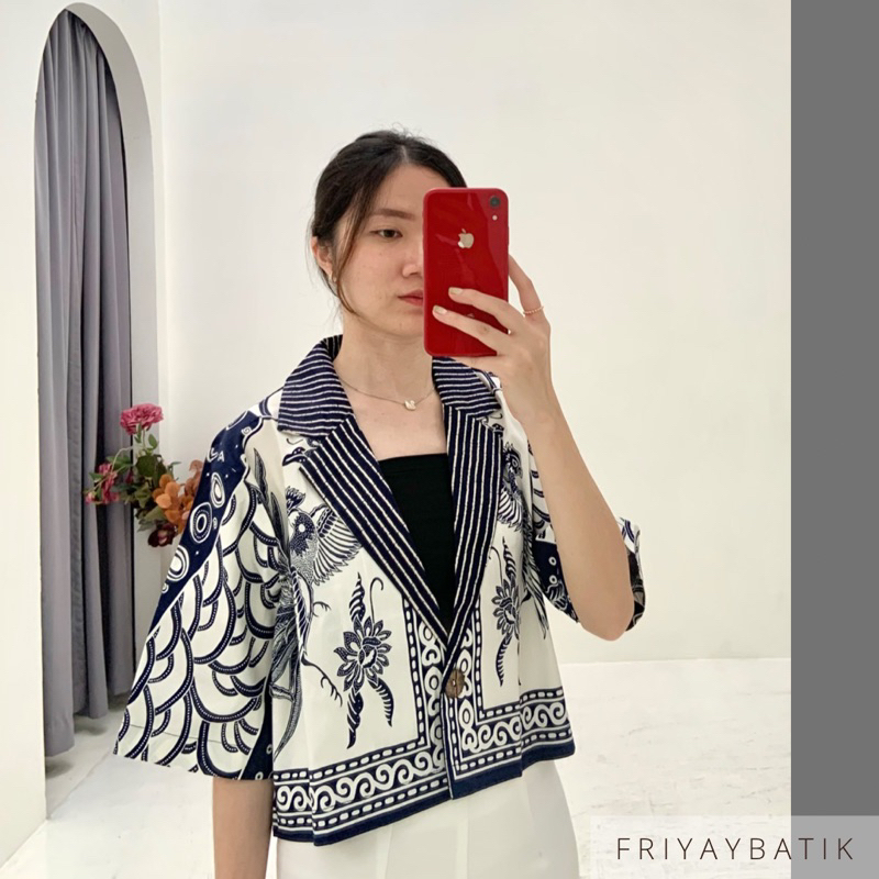Jual Lexa Crop Top Batik / Baju Atasan Batik Wanita | Shopee Indonesia