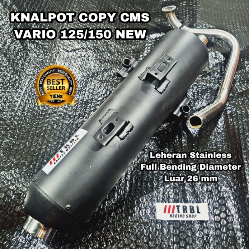 Jual KNALPOT COPY CMS VARIO 125/150 New | Leheran 26 mm Stainless Full ...