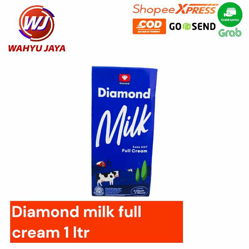 Jual Diamond UHT Full Cream 1lt /Susu UHT Diamond Full Cream (SELALU ...