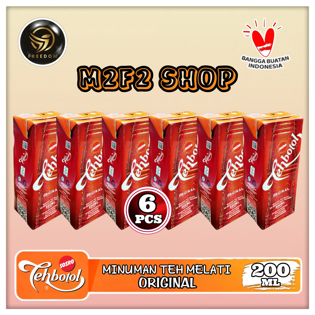 Jual Teh Botol Sosro Kotak Original - 200 ml (Kemasan 6 Pcs) | Shopee ...
