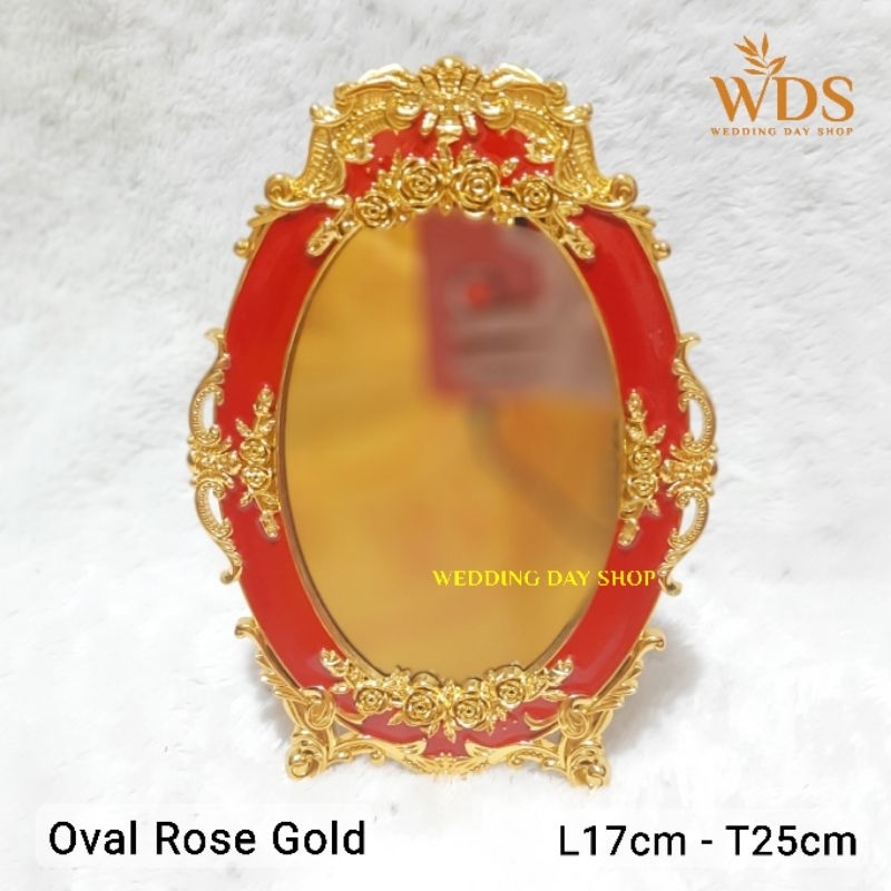 Jual WDS KACA CERMIN SANGJIT / WEDDING MODEL OVAL GOLD | Shopee Indonesia