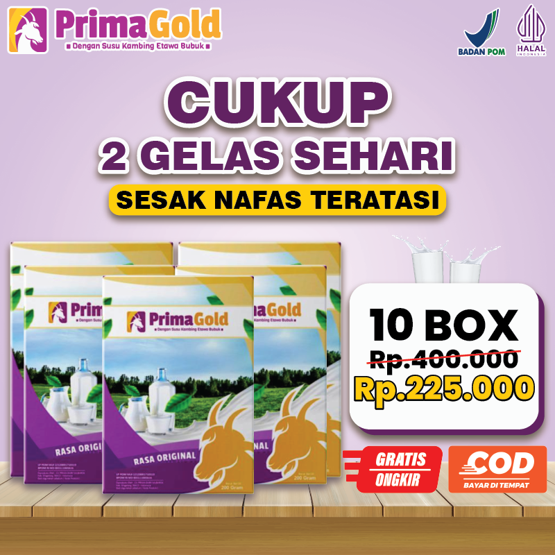 Jual 10 box Prima Gold Susu Kambing Etawa Bubuk Original Murah Bisa COD ...
