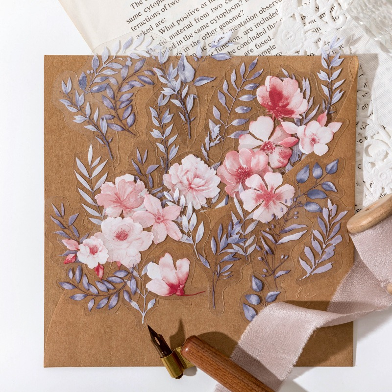 Jual [Artopia] 40pcs Mo PET Flower Sticker / Stickers Stiker DIY ...