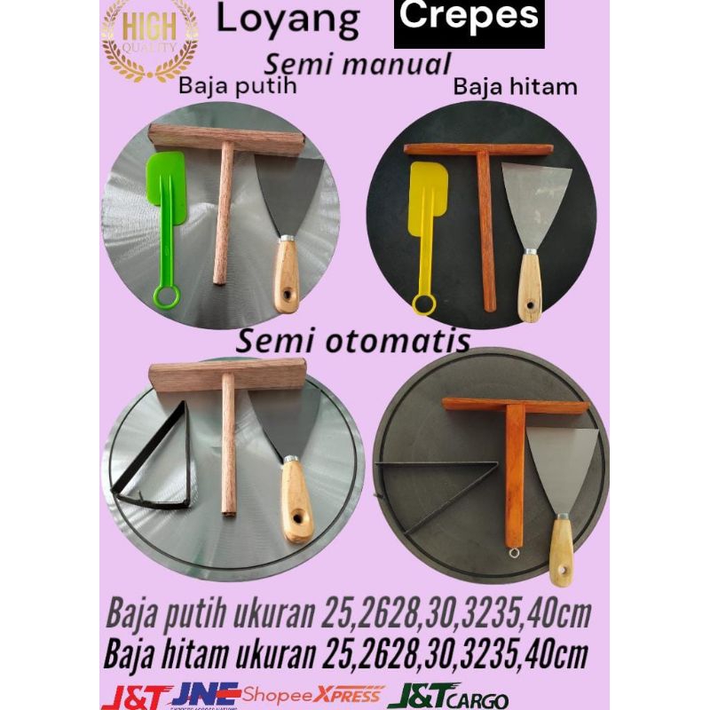 Jual Loyang crepes semi otomatis dan manual ukuran,25,26,28,30,32,35 ...