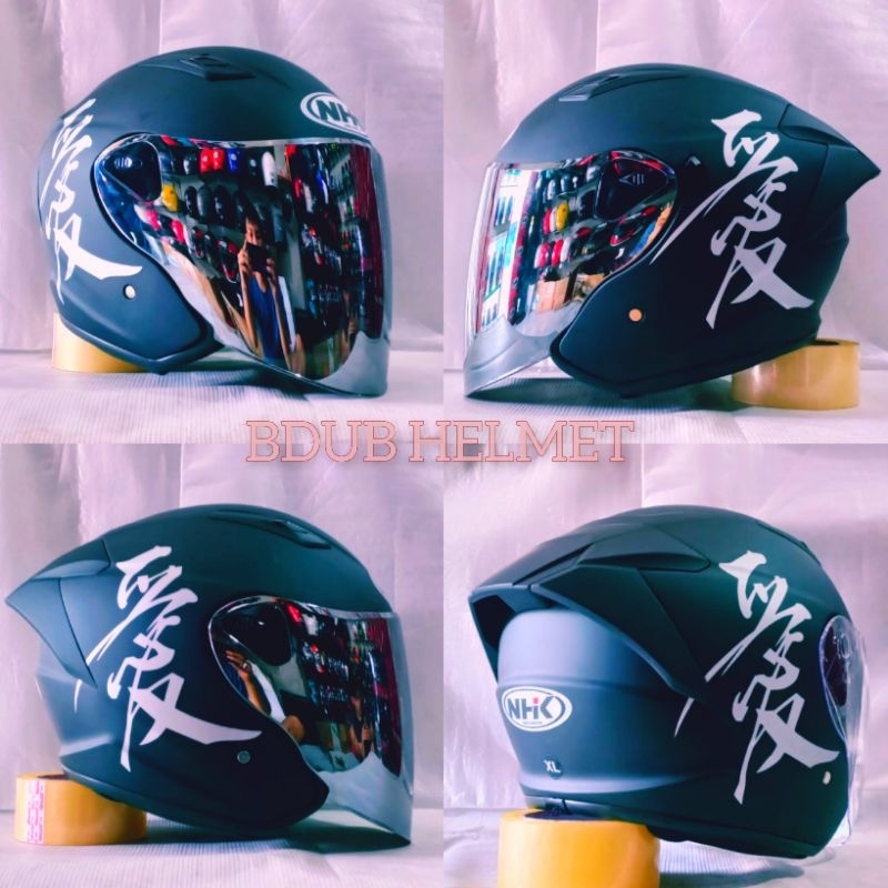 Jual Helm NHK R1 MAX motif kanji paket ganteng | Shopee Indonesia