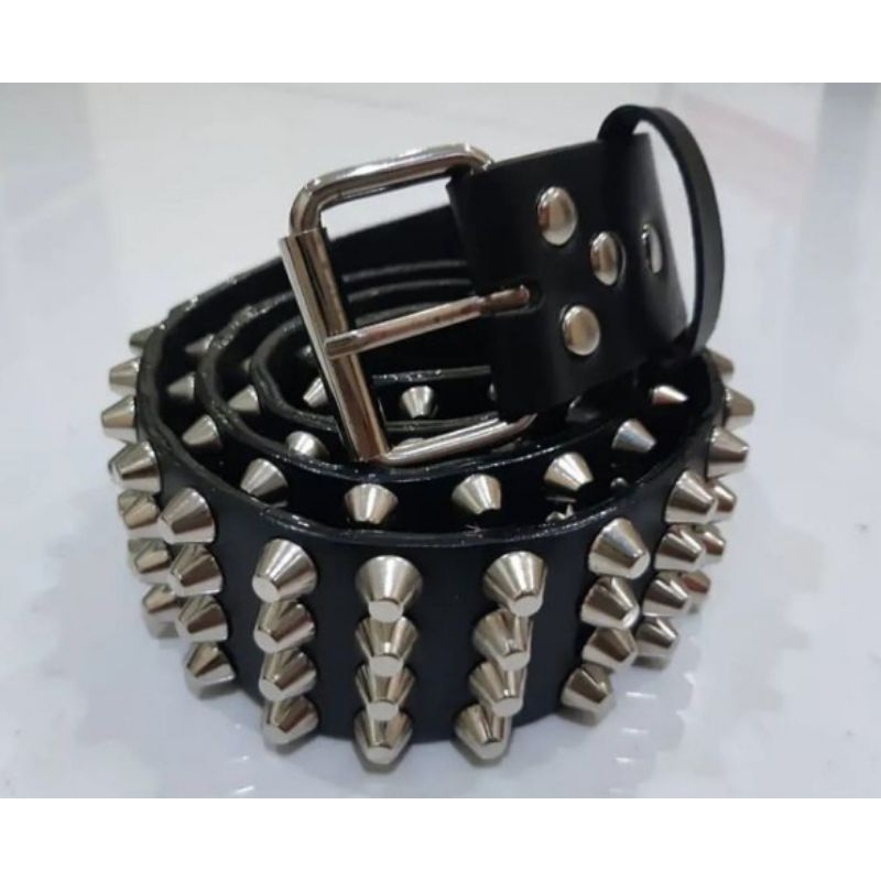 Jual BELT SPIKE TOPONG /GESPER SPIKE TOPONG 3BARIS ukuran 4cm | Shopee ...