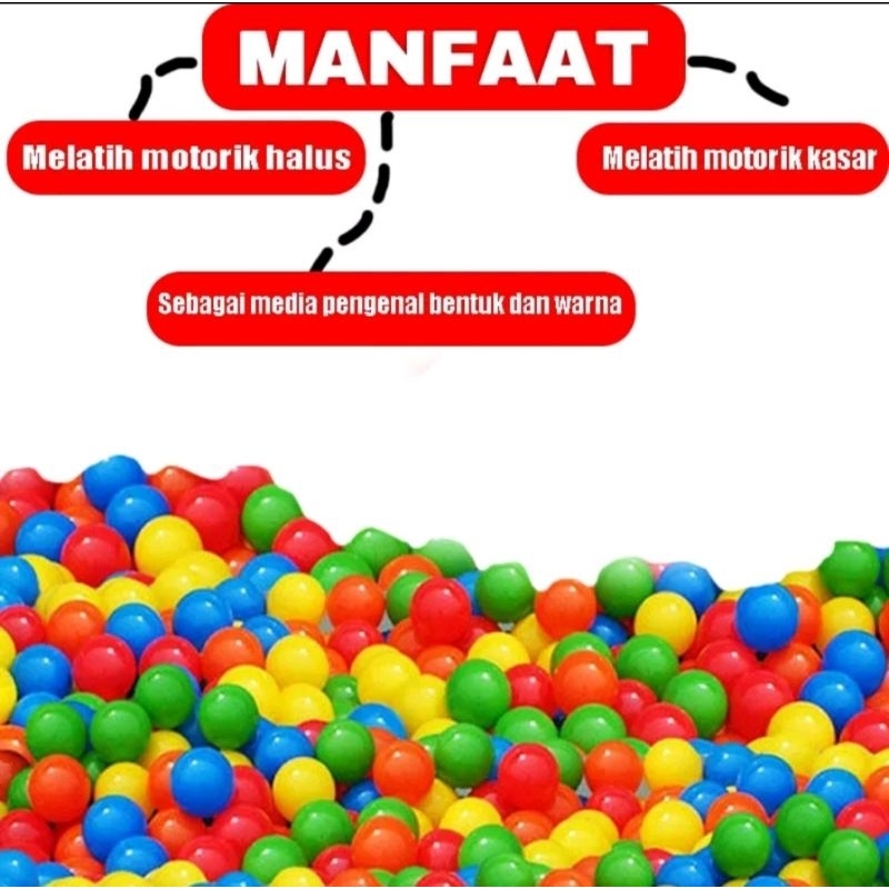 Jual Mainan anak mandi bola isi 25 bola - warna MIX -SKWN | Shopee ...