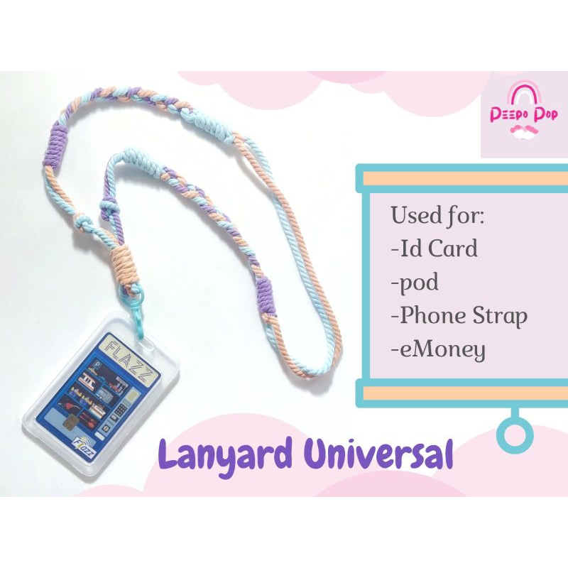 Jual Tali Lanyard Strap HP Gantungan Tali HP ID Card Flash EMoney Tali ...